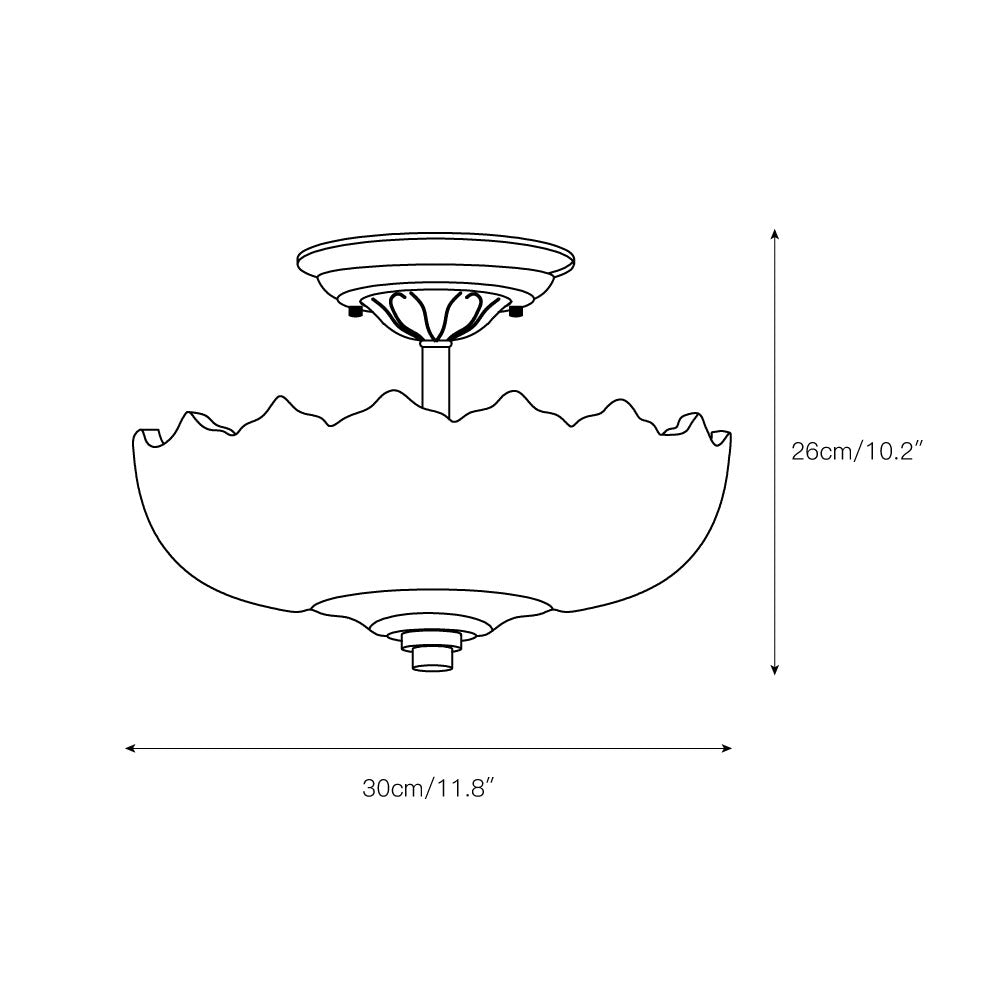 Alaina Glass Ceiling Lamp – Keyming