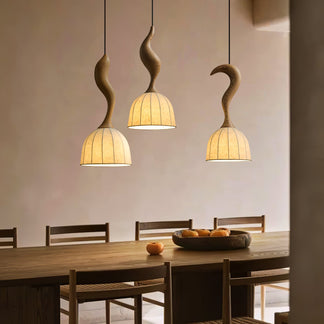 Elowen Twisted Wood Pendant Light – Keyming