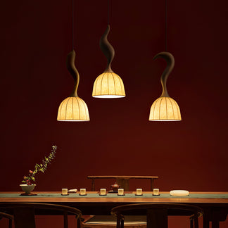 Elowen Twisted Wood Pendant Light – Keyming