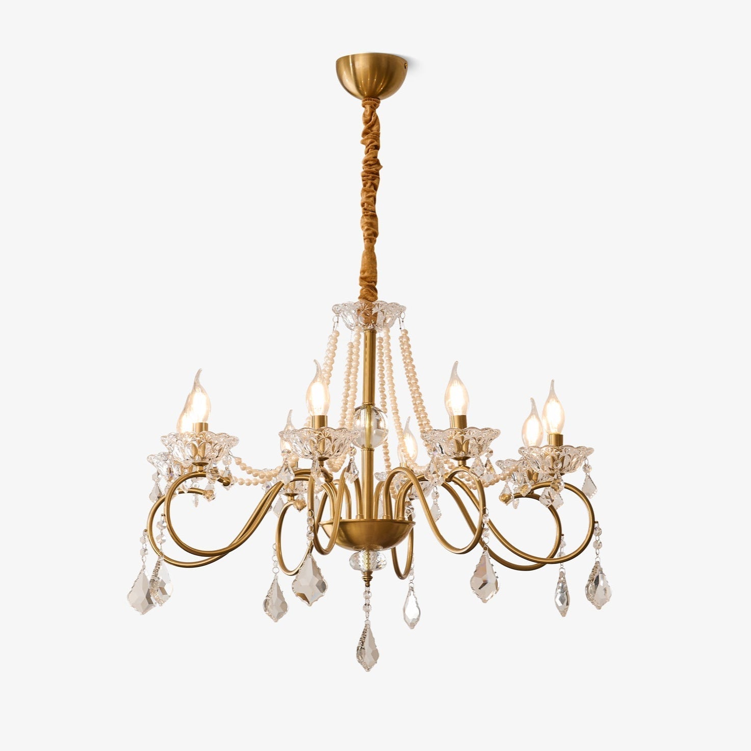 Opulent Pearl Crystal Chandelier – Keyming